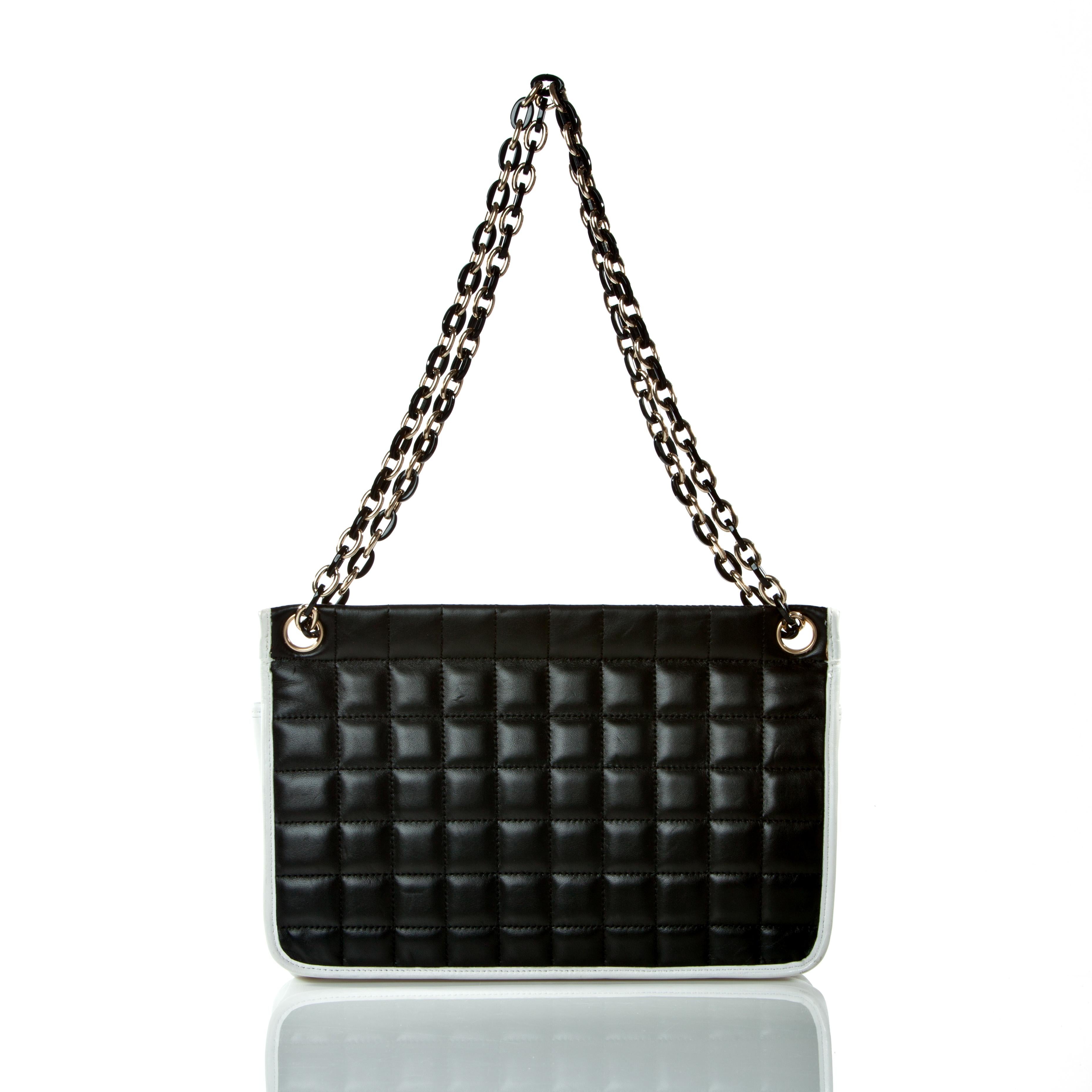 Chanel Rare Limited Edition Black and White Two Tone Flap Bag For Sale ...