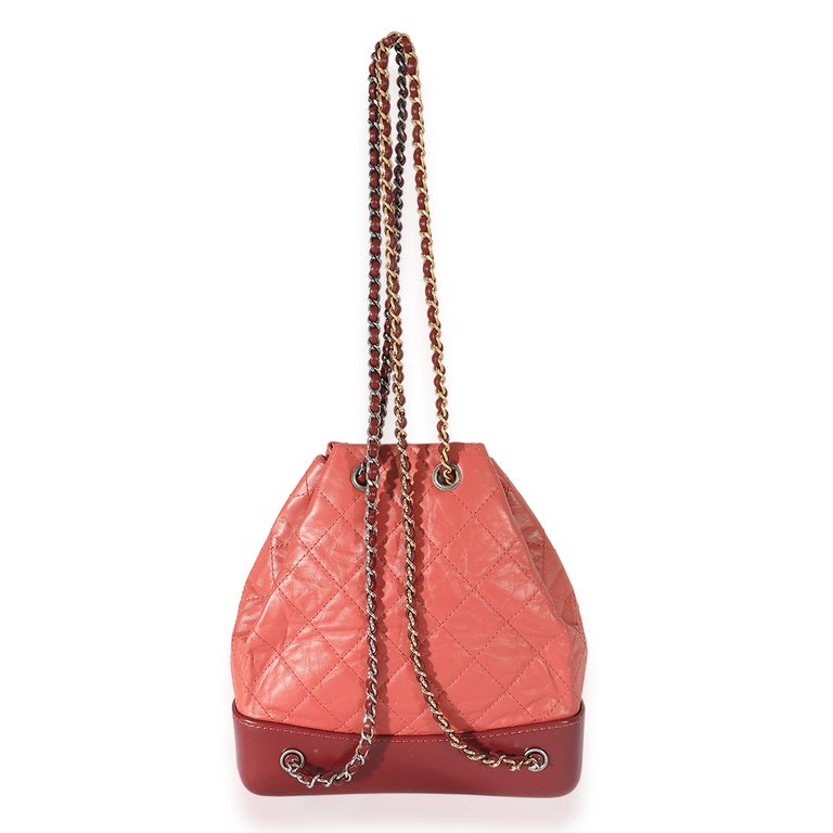 Chanel Raspberry Quilted Calfskin Small Gabrielle Backpack For Sale at ...
