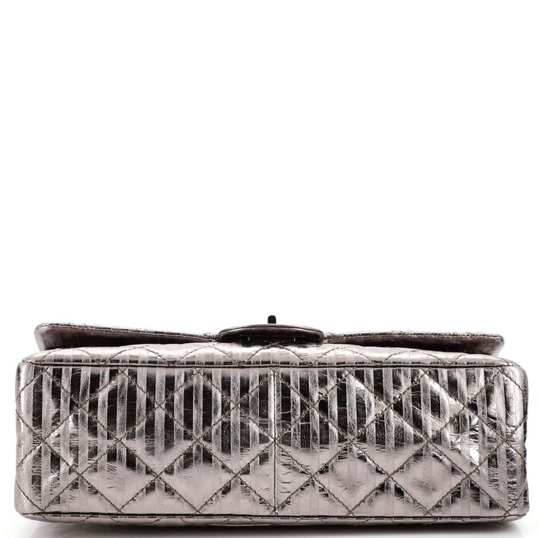 Chanel Rayures Reissue 2.55 Flap Bag Quilted Metallic Aged Calfskin 226 ...