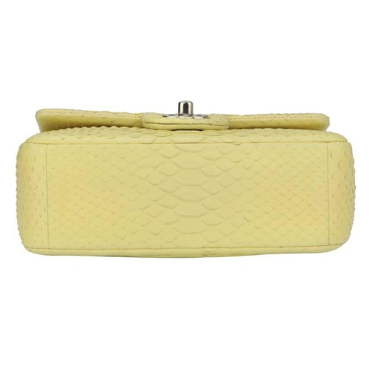 CHANEL Rectangular Mini Yellow Python Bag For Sale at 1stDibs | chanel ...