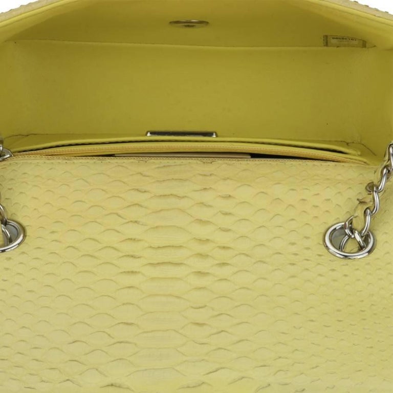 CHANEL Rectangular Mini Yellow Python Bag For Sale at 1stDibs | chanel ...