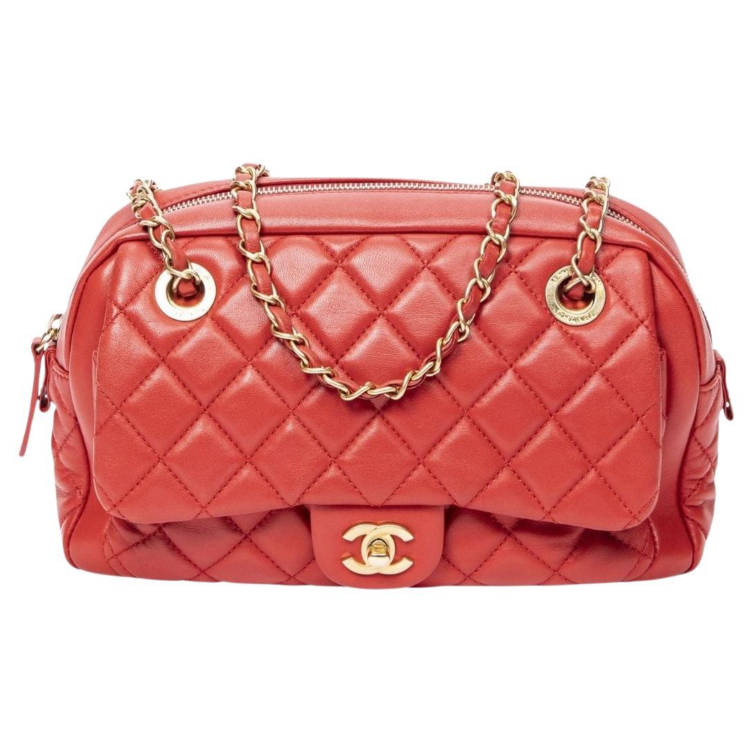 Chanel Red 2013 CC Shoulder Bag For Sale at 1stDibs