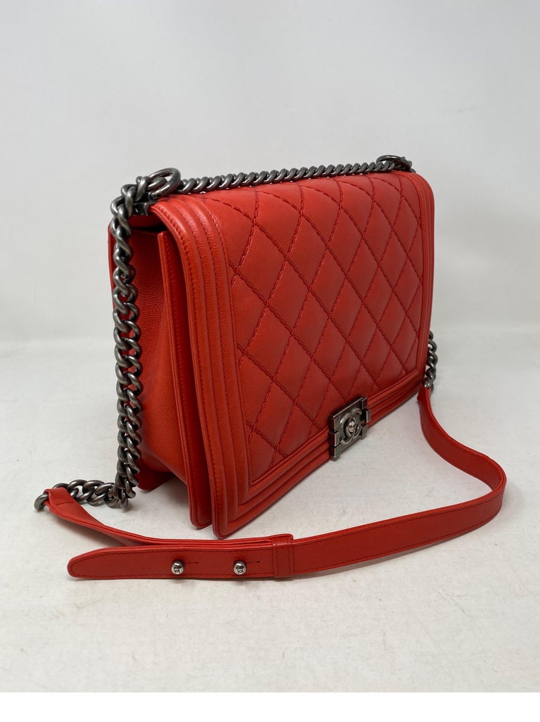 Chanel Red Boy Bag For Sale at 1stDibs