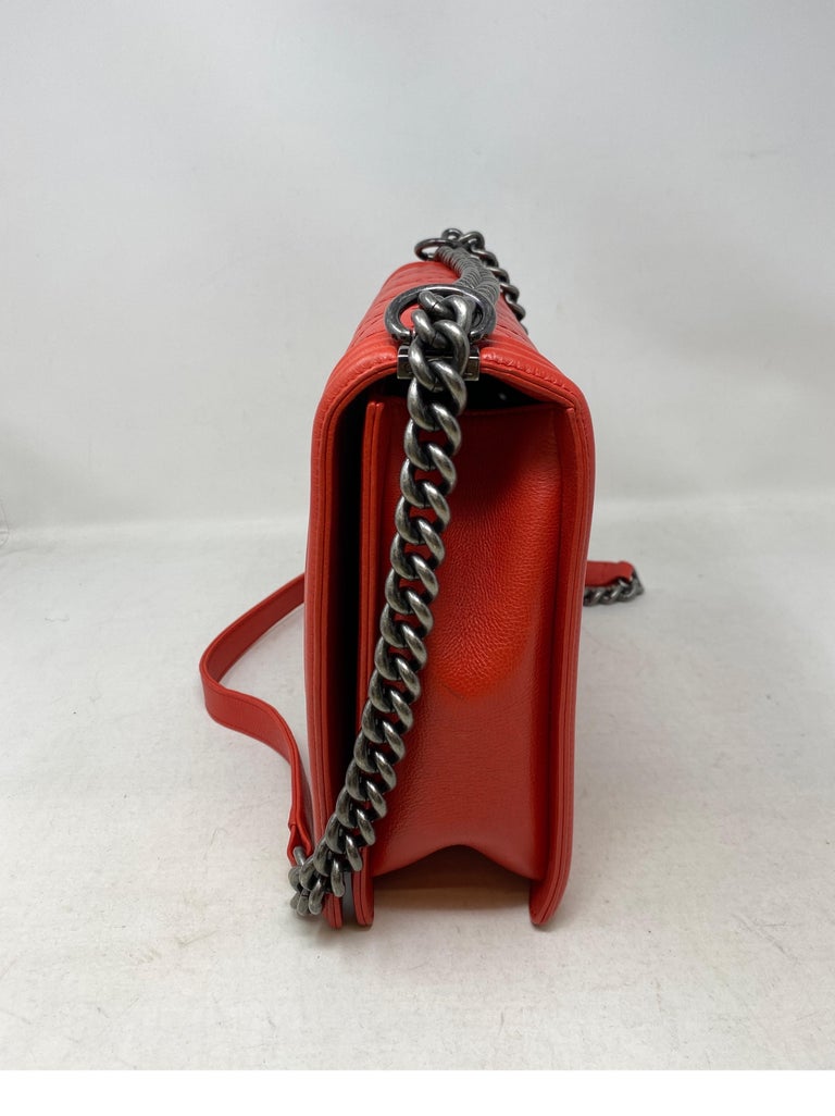 Chanel Red Boy Bag For Sale at 1stDibs