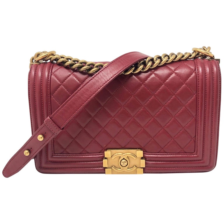 Chanel Red Boy Bag at 1stDibs
