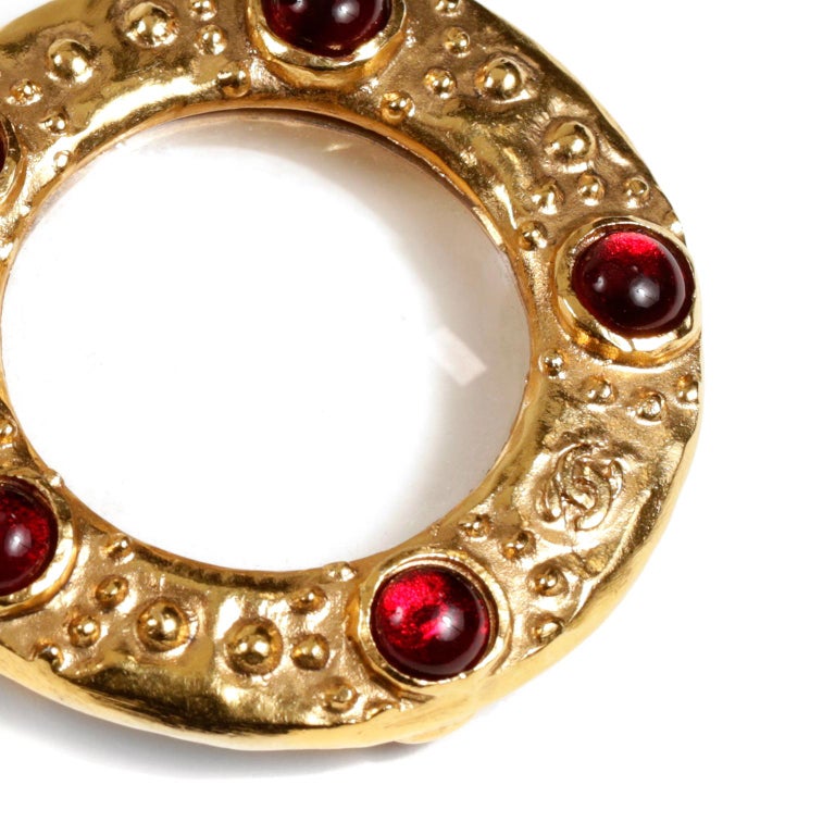 Chanel Red Gripoix Magnifier Monocle Necklace For Sale at 1stDibs | red ...