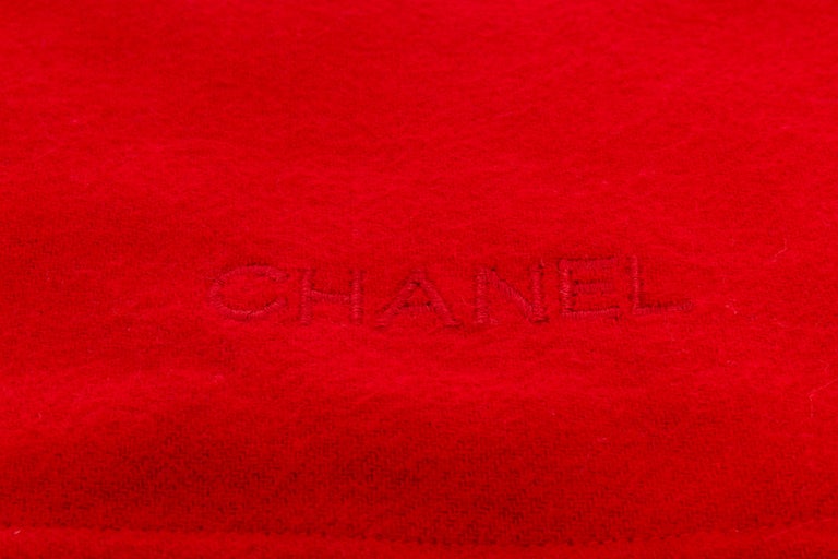 Chanel Red Italian Flag Shawl For Sale at 1stDibs