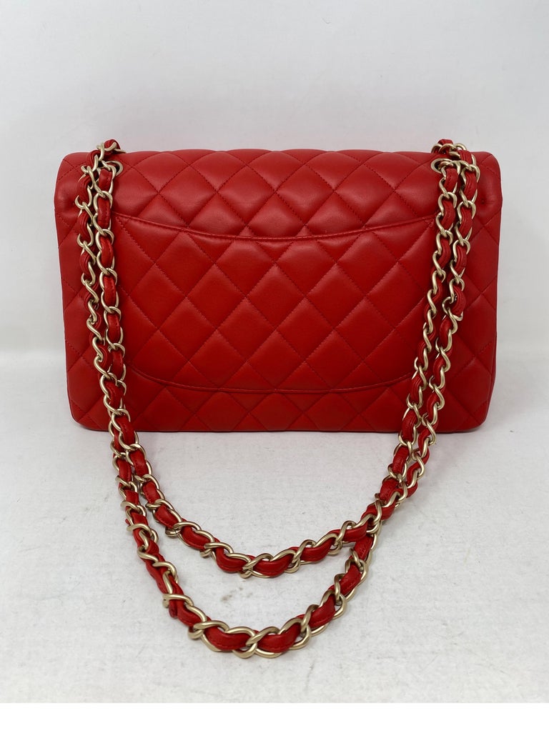Chanel Rote Jumbo-Tasche bei 1stDibs