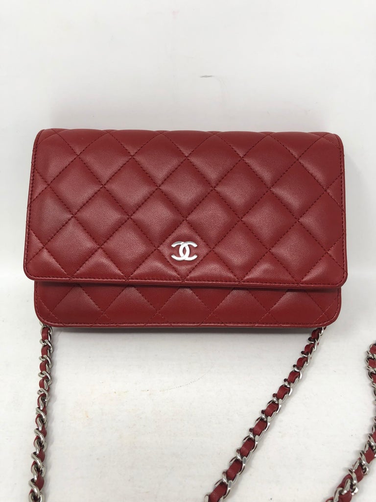 Chanel Red Lambskin WOC at 1stDibs | chanel lambskin woc, chanel woc ...