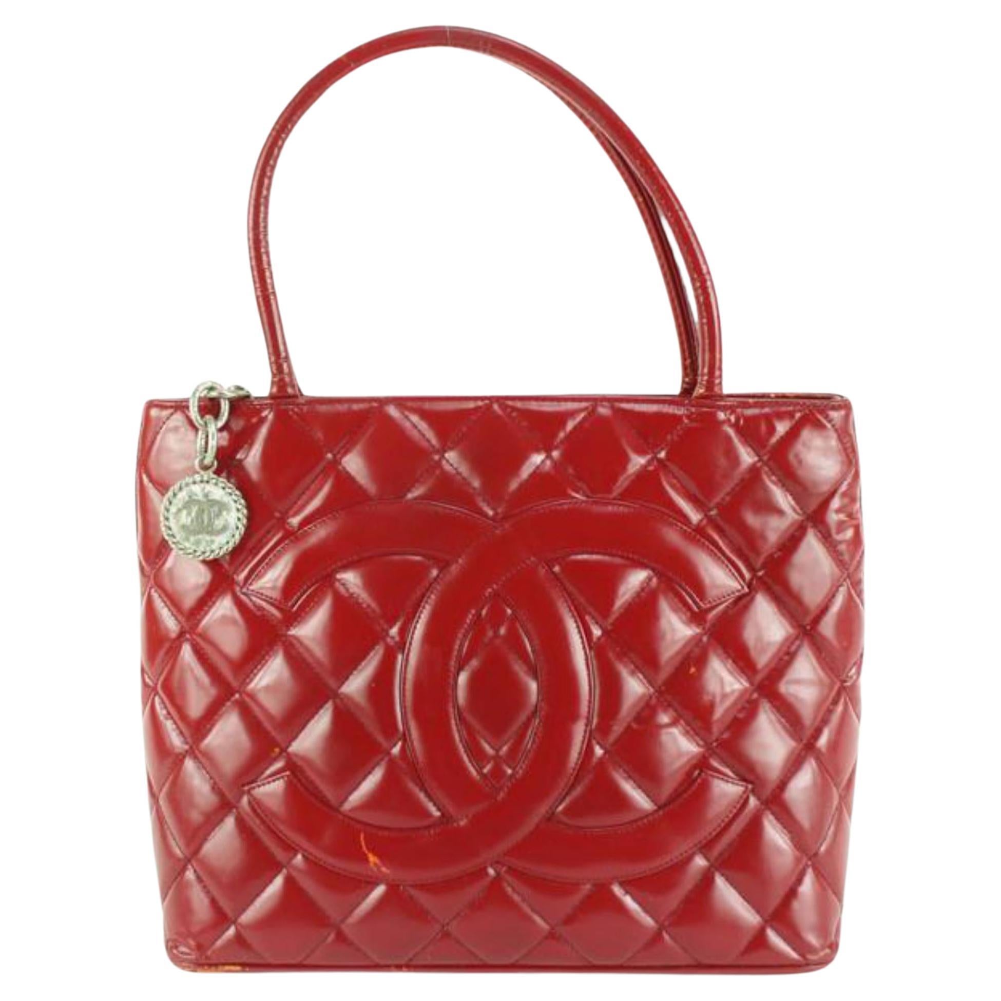 Chanel Red Quilted PVC Model Overnight Tote Travel Bag For Sale at 1stDibs