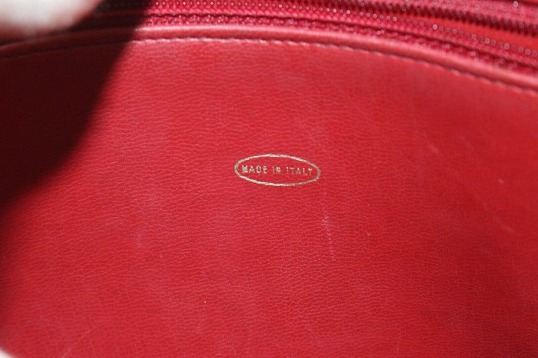 Chanel Red Quilted Lambskin Shopper Chain Tote GHW 3CAS0419 For Sale at ...