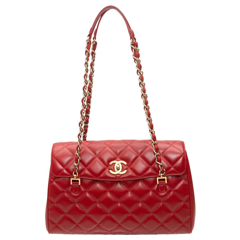 Chanel Red Quilted Leather Flap Bag at 1stDibs | loro piana shoes sale