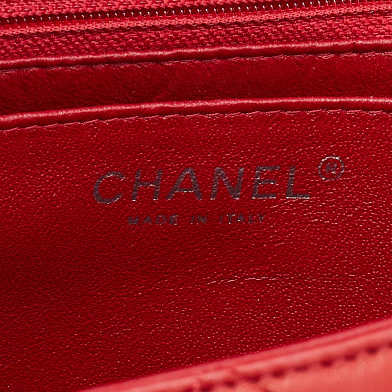 Chanel Red Quilted Leather Jumbo Classic Single Flap Bag For Sale at ...
