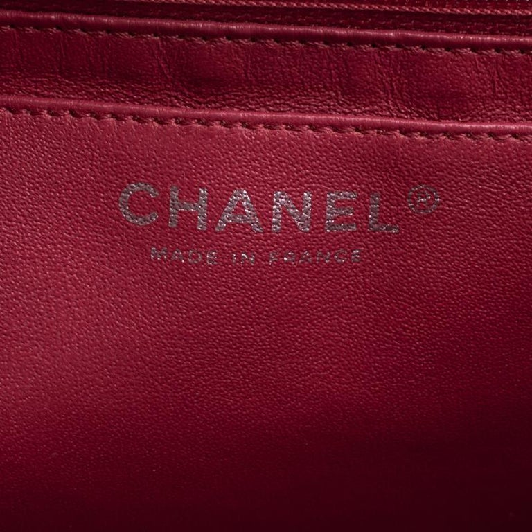 Chanel Red Quilted Leather Maxi Jumbo XL Classic Flap Bag For Sale at ...