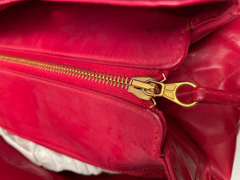 Chanel red Weekender Bag For Sale at 1stDibs