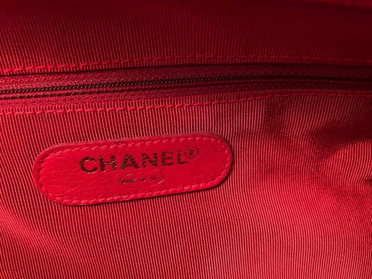 Chanel red Weekender Bag For Sale at 1stDibs