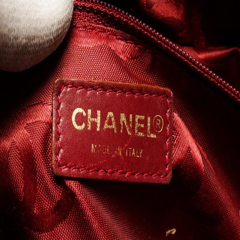 Chanel Red Wild Stitch Tote Bag For Sale at 1stDibs