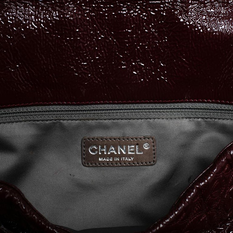 Chanel Red Wine Vinyl Rock in Moscow Jumbo Classic Flap Bag at 1stDibs