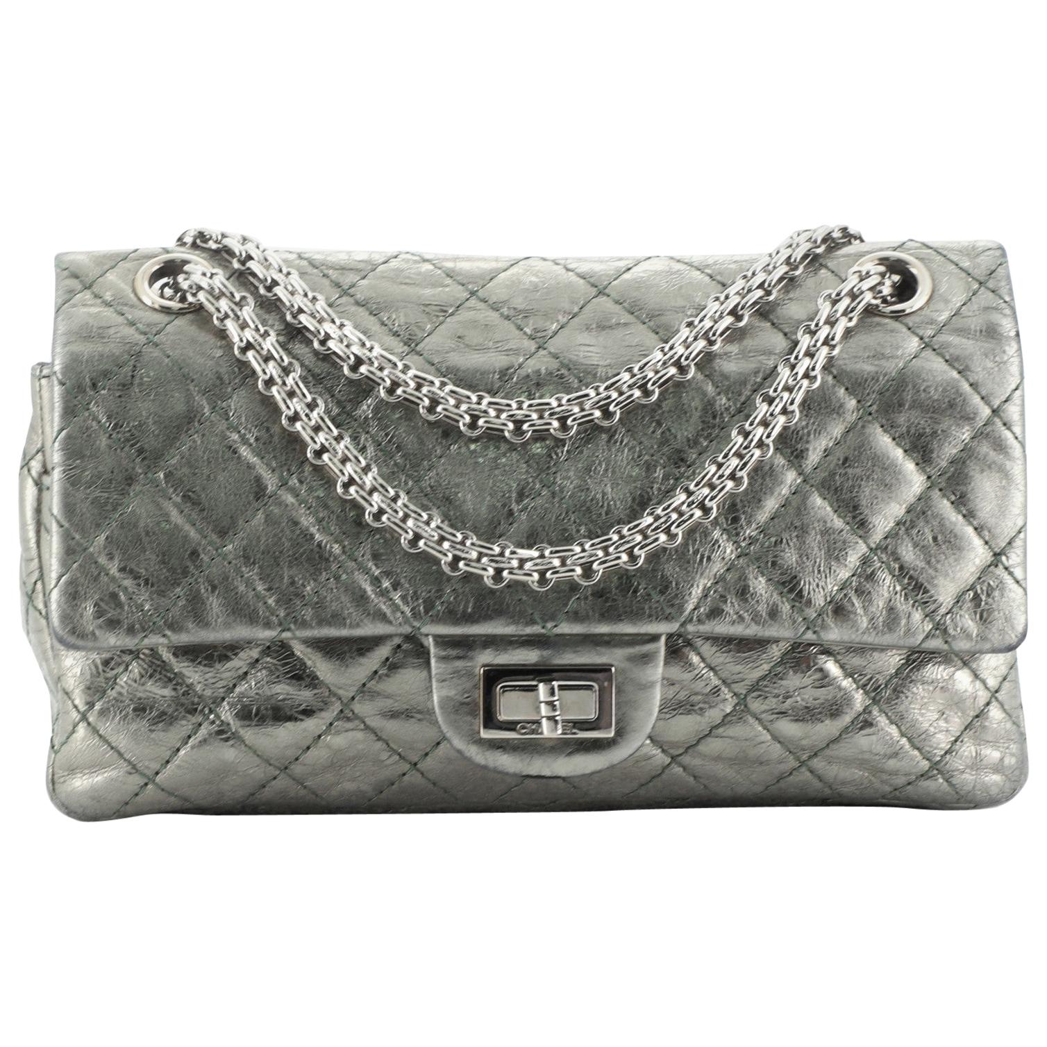 Chanel Reissue 2.55 Flap Bag Quilted Iridescent Lambskin 226 at 1stDibs