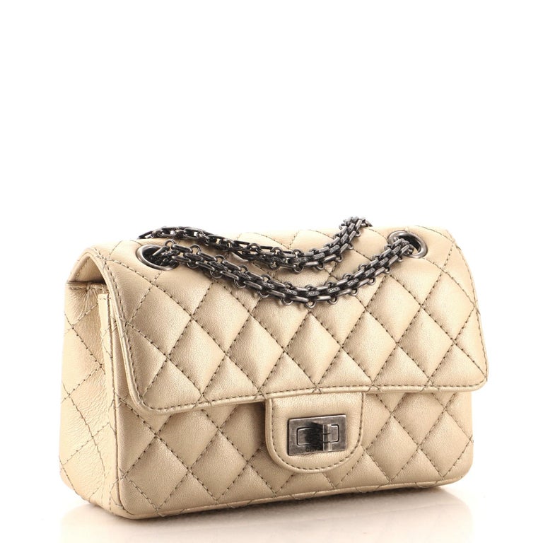 Chanel Reissue 2.55 Flap Bag Quilted Sheepskin Mini For Sale at 1stDibs