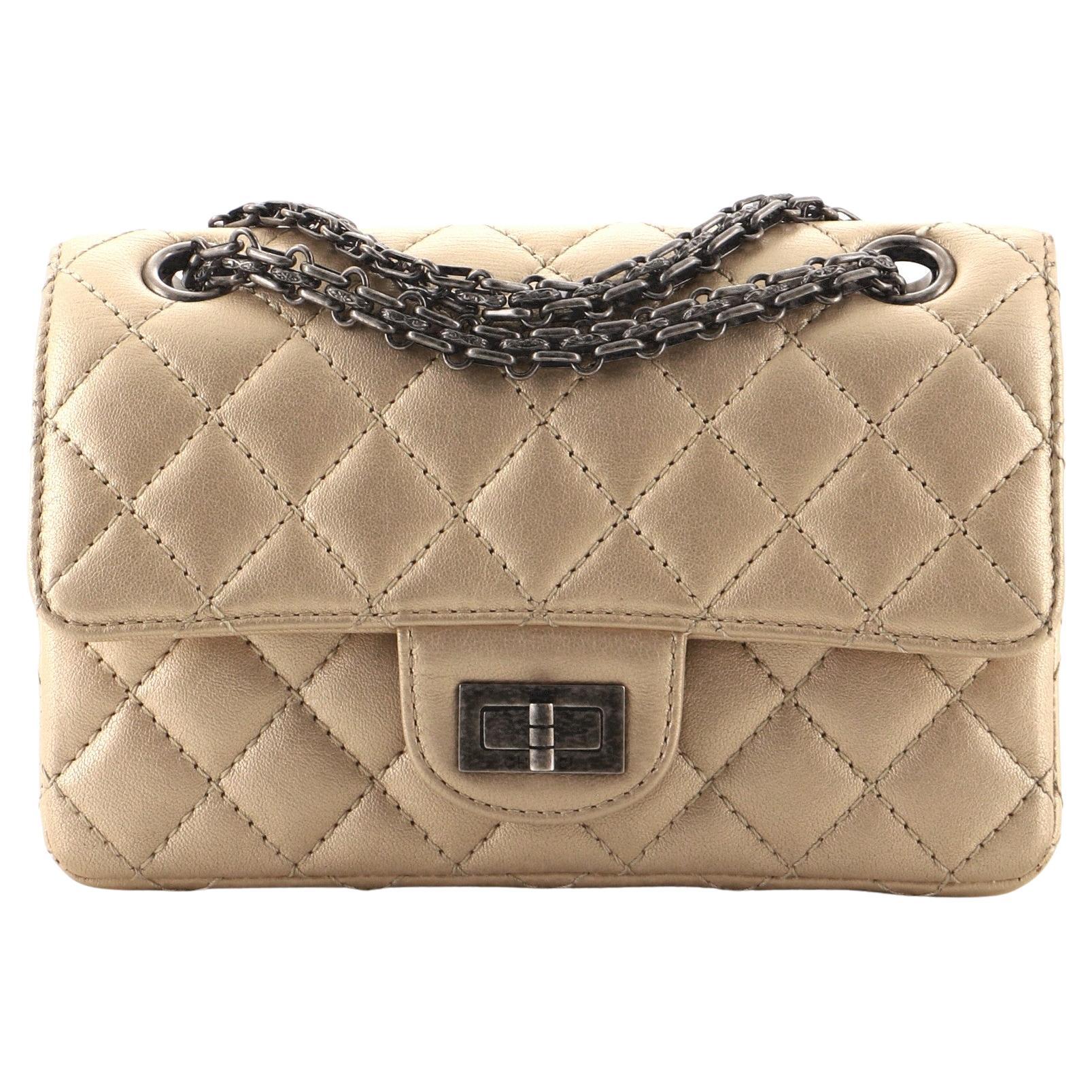 Chanel Reissue 2.55 Flap Bag Quilted Sheepskin Mini at 1stDibs