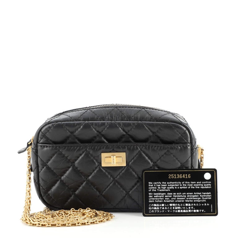 Chanel Reissue Camera Crossbody Bag Quilted Aged Calfskin Mini at 1stDibs