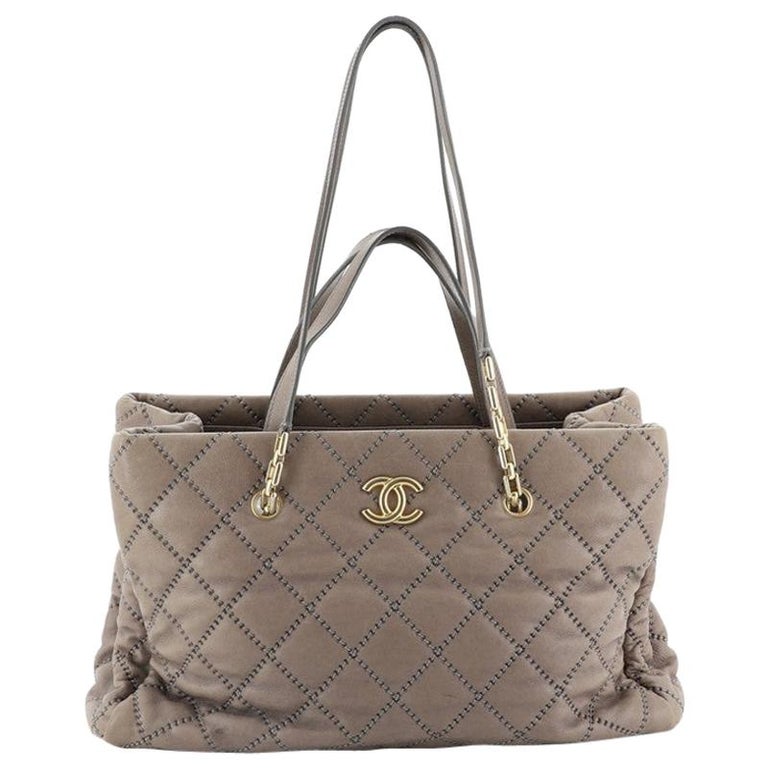Chanel Retro Chain Zip Satchel Quilted Calfskin Large at 1stDibs