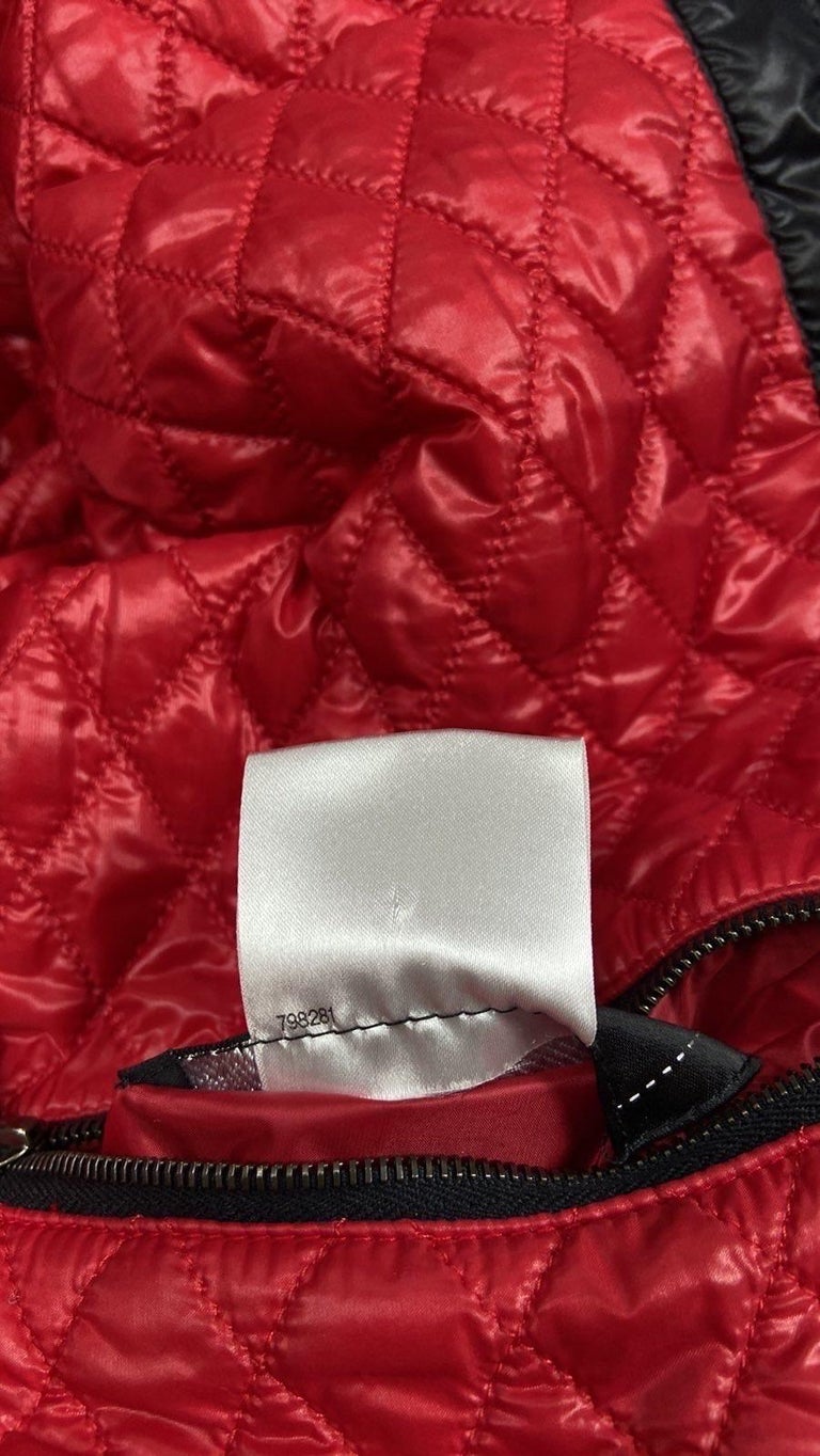 Chanel Reversible Red Black CC Logo Puffer Jacket For Sale at 1stDibs