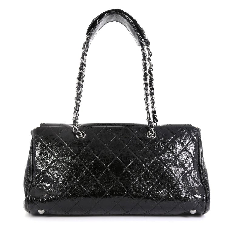 Chanel Ritz Flap Bag Quilted Patent Large at 1stDibs