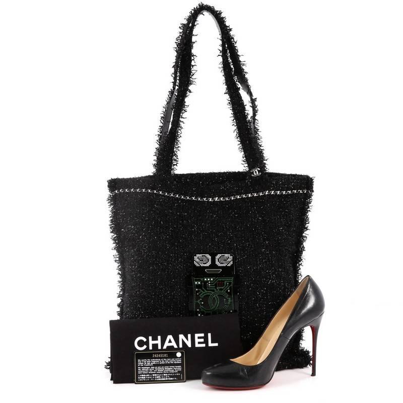 Chanel Robot Shopping Tote Embellished Tweed Large at 1stDibs | chanel ...