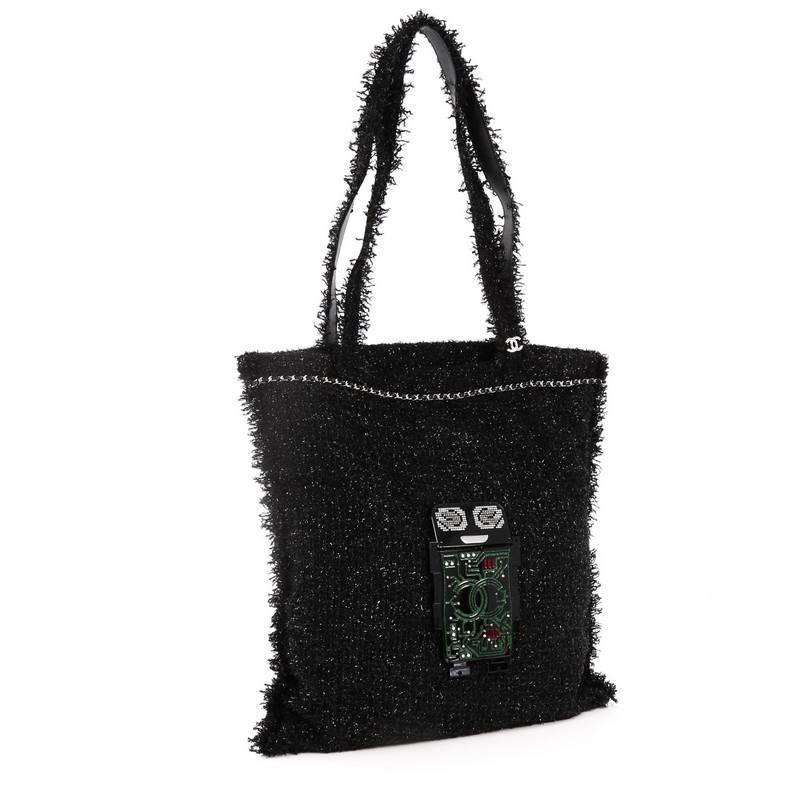 Chanel Robot Shopping Tote Embellished Tweed Large at 1stDibs | chanel ...