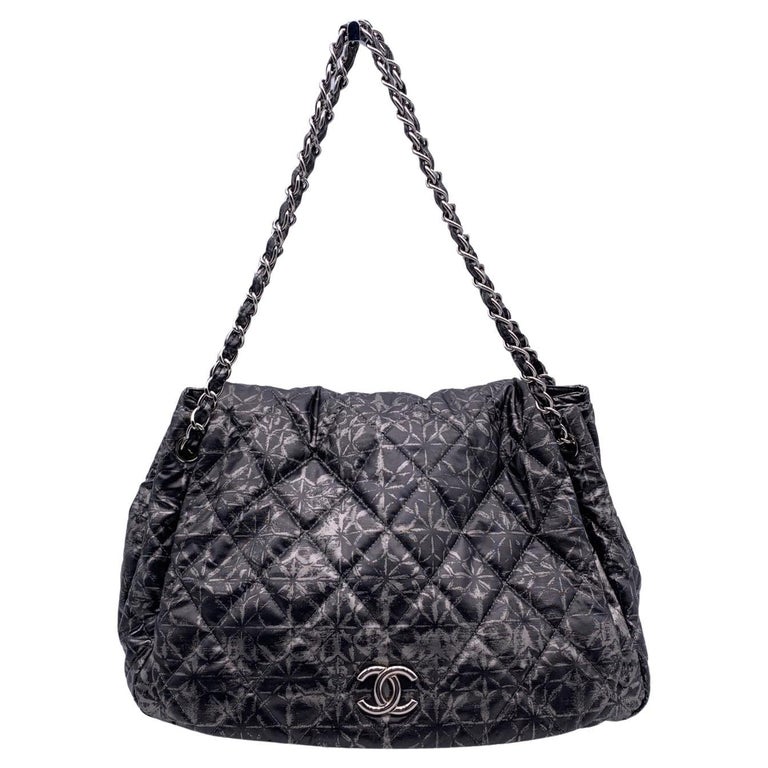 Chanel Rock in Moscow Grey Abstract Print Nylon Accordion Flap Bag For ...