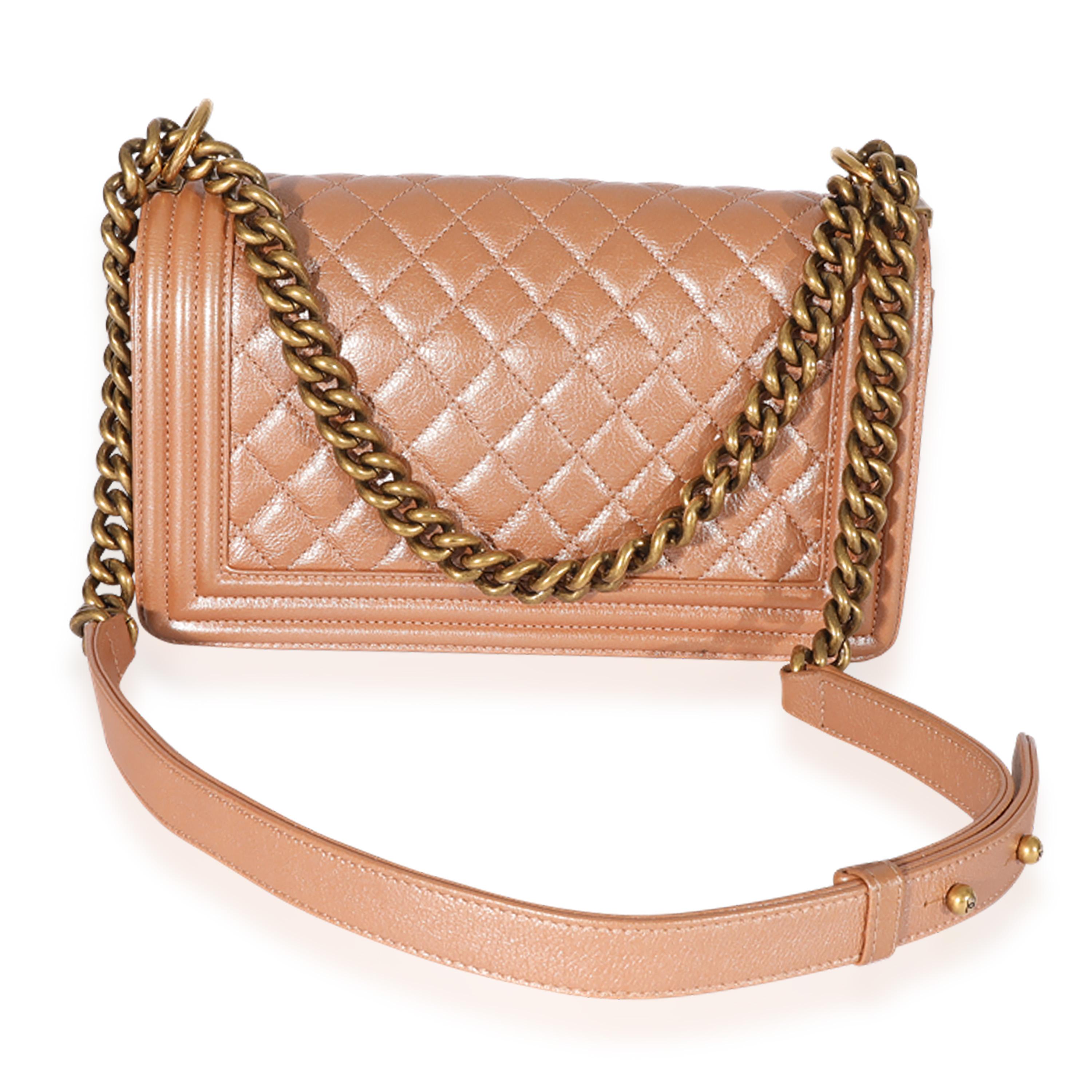 Chanel Rose Gold Old Medium Boy Bag For Sale at 1stDibs | chanel le boy ...