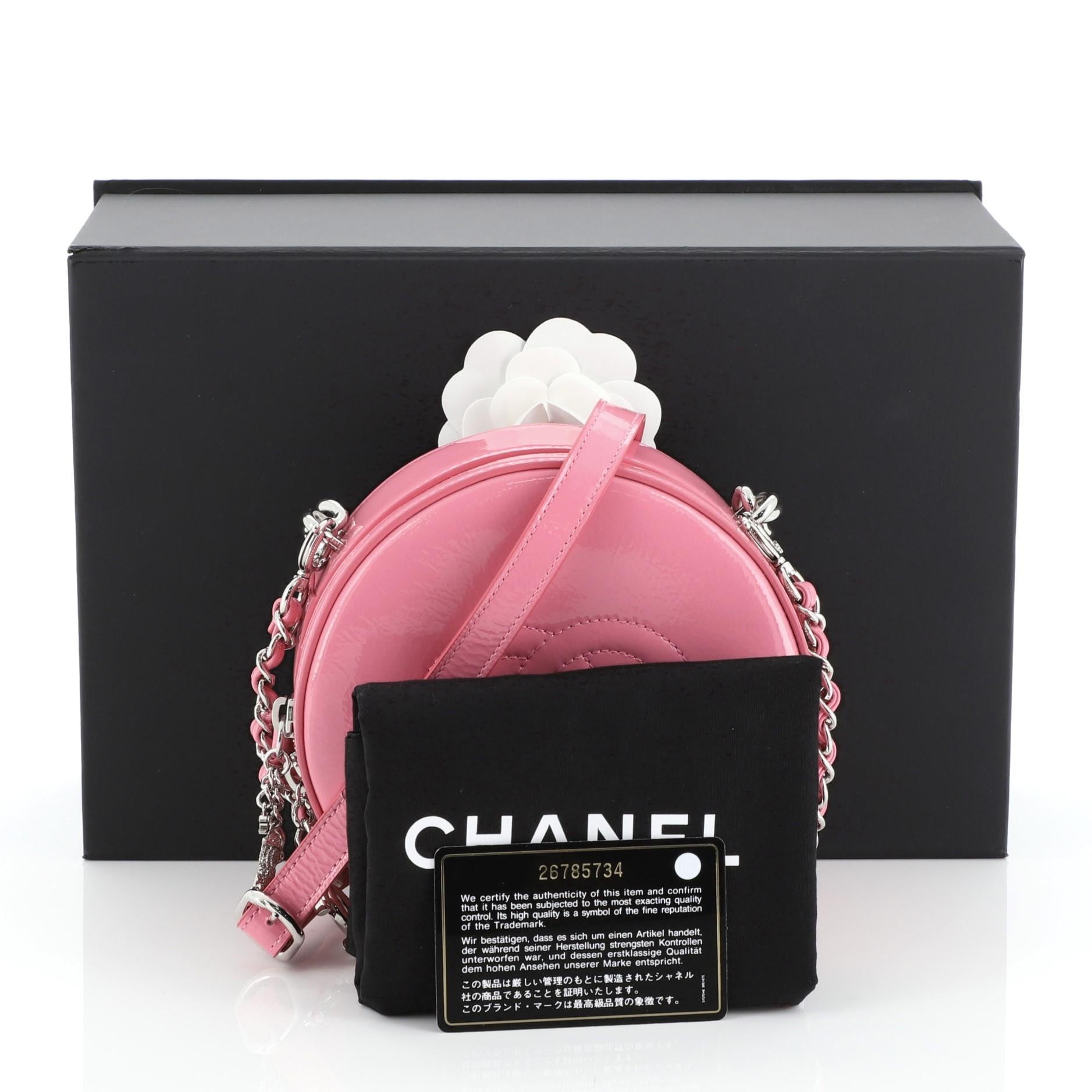 Chanel Round as Earth Crossbody Patent at 1stDibs | chanel pink round ...