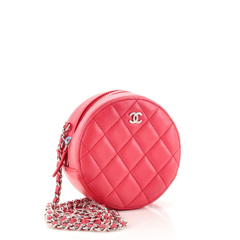 Chanel Round Clutch with Chain Quilted Lambskin Mini at 1stDibs ...