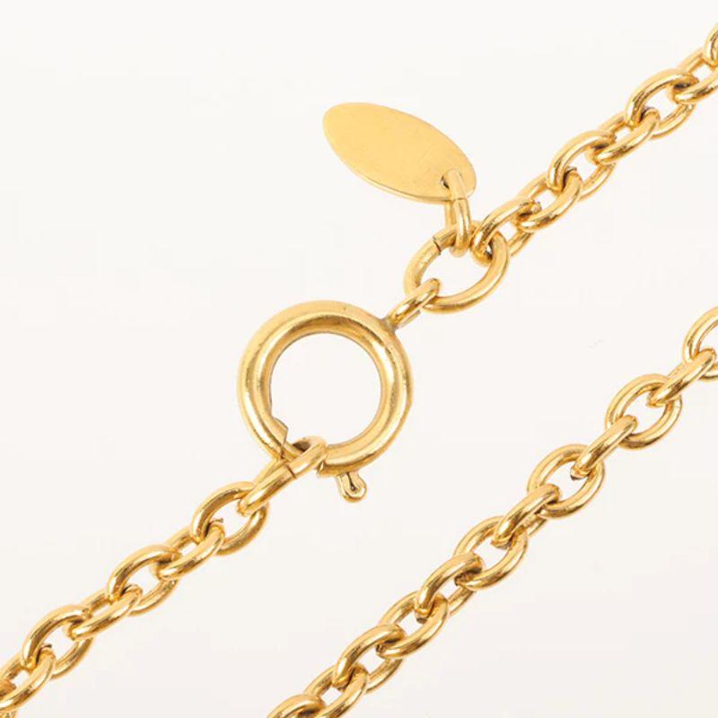 Chanel Round Cutout CC Mark Necklace For Sale at 1stDibs