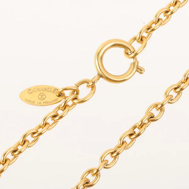 Chanel Round Cutout CC Mark Necklace For Sale at 1stDibs