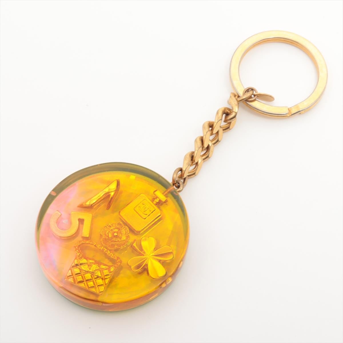 Chanel Round Icon Enamel Keyring For Sale at 1stDibs