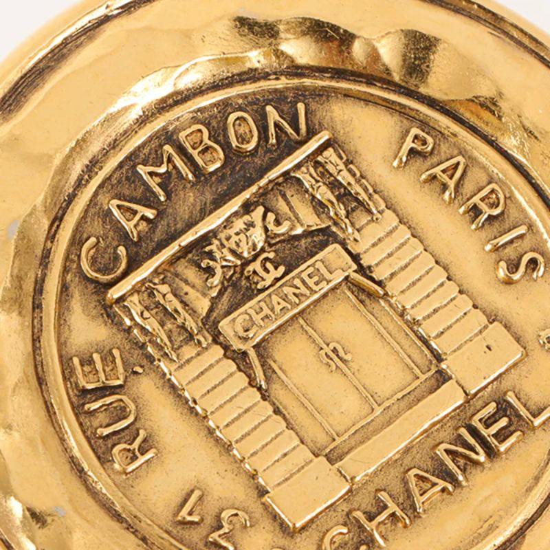 Chanel Round Logo Emblem Design Brooch For Sale at 1stDibs