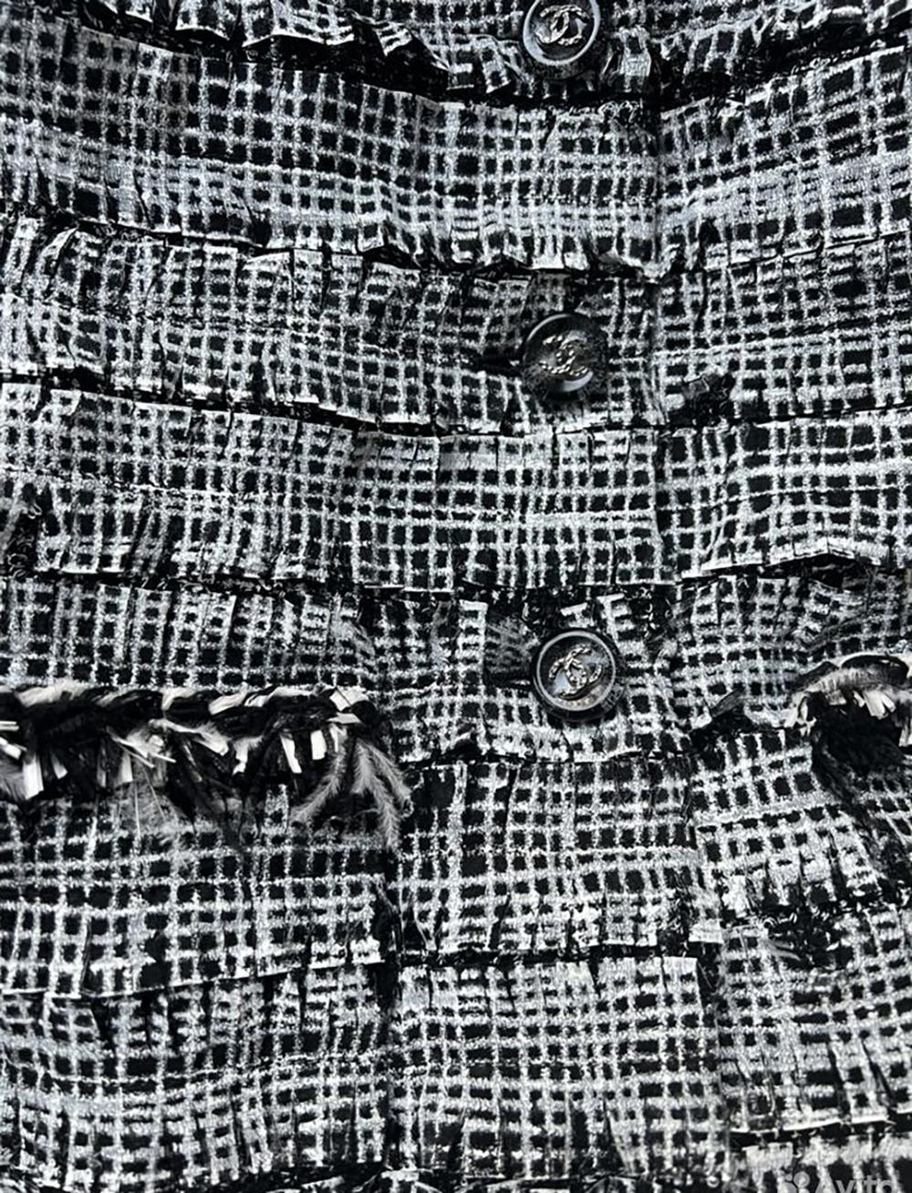 Chanel Ad Campaign Black Lesage Tweed Jacket at 1stDibs