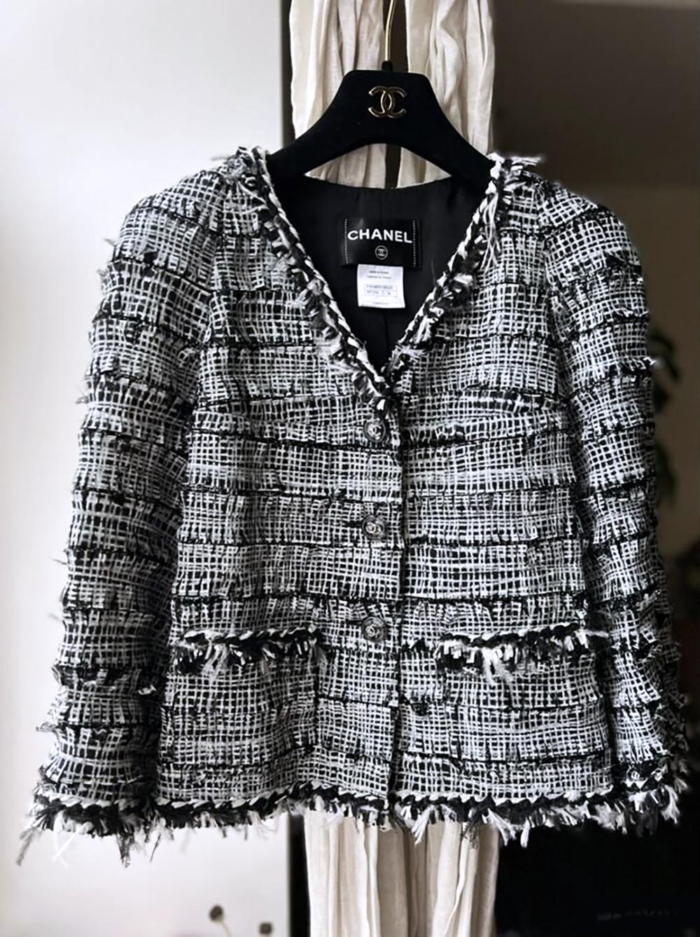 Chanel Ad Campaign Black Lesage Tweed Jacket at 1stDibs