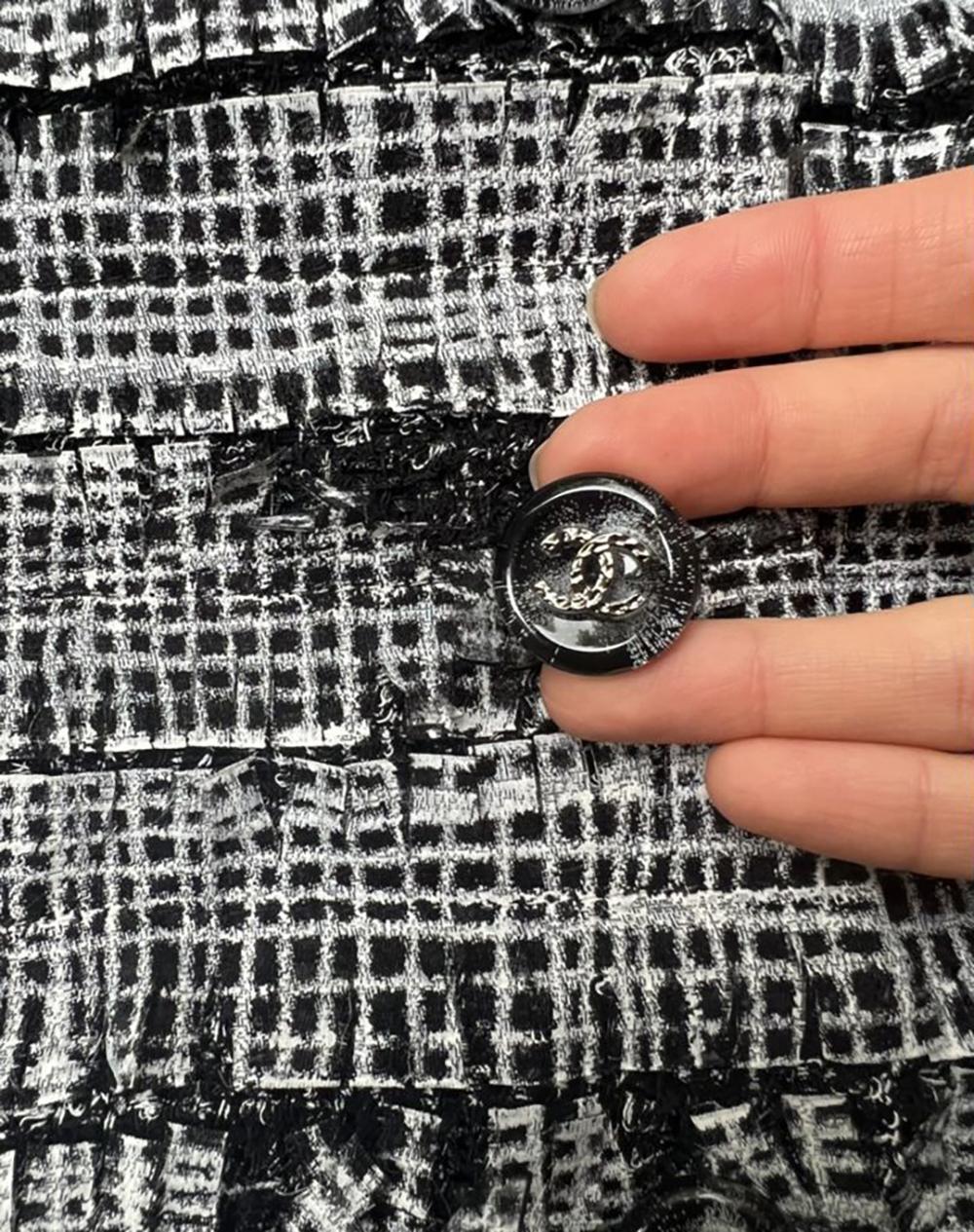 Chanel Ad Campaign Black Lesage Tweed Jacket at 1stDibs
