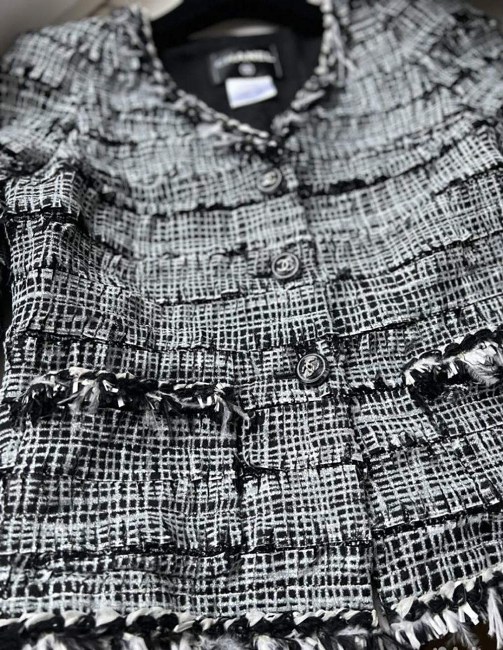 Chanel Ad Campaign Black Lesage Tweed Jacket at 1stDibs