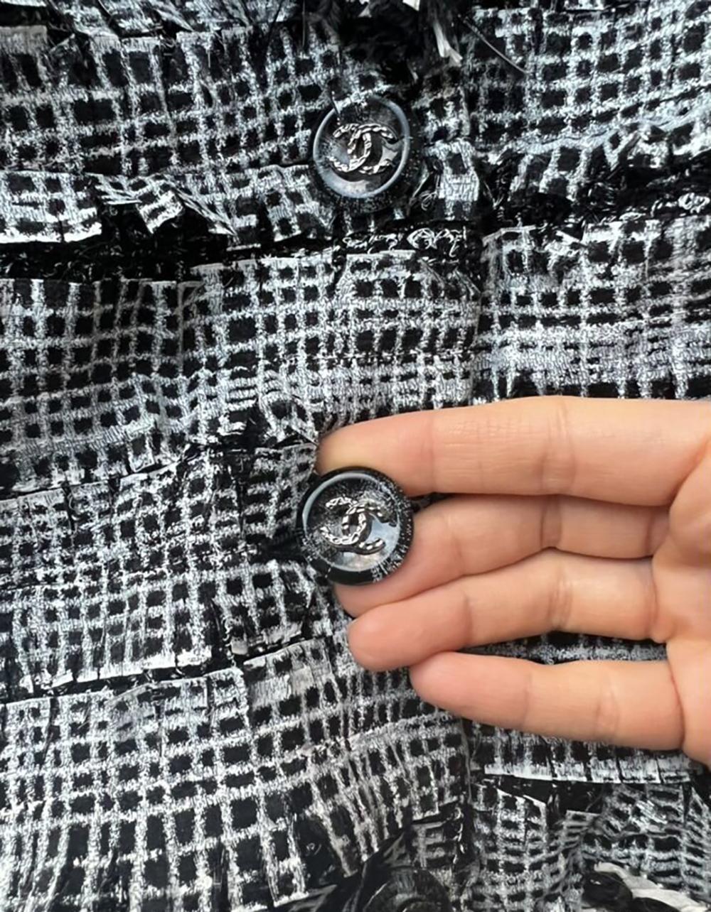 Chanel Ad Campaign Black Lesage Tweed Jacket at 1stDibs