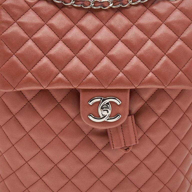 Chanel Rust Brown Quilted Leather Large Urban Spirit Backpack For Sale ...