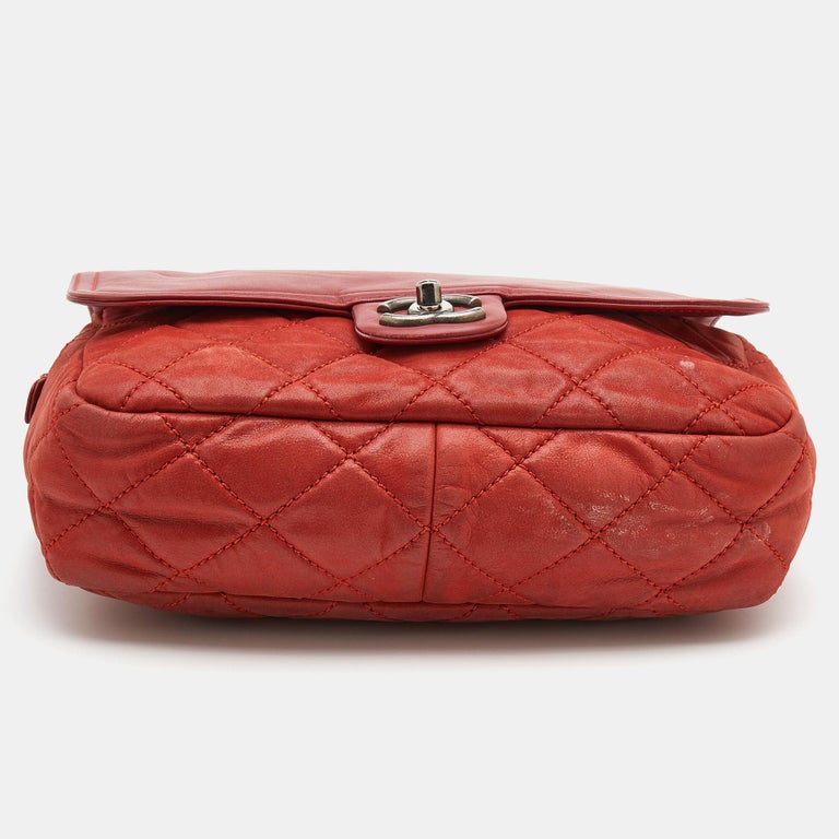 Chanel Rust Orange Quilted Leather In The Mix Flap Bag For Sale at 1stDibs