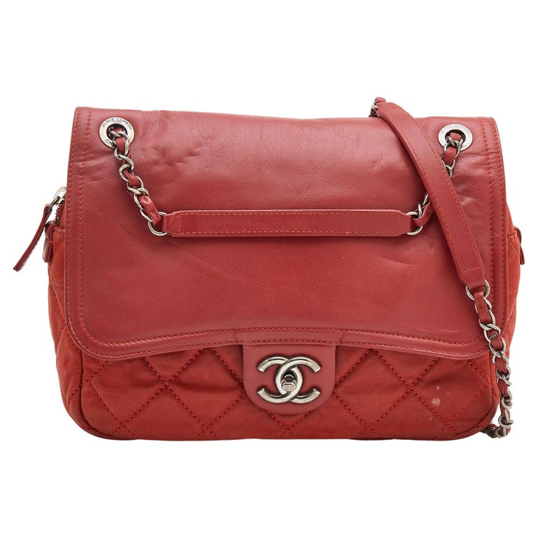 Chanel Rust Orange Quilted Leather In The Mix Flap Bag For Sale at 1stDibs