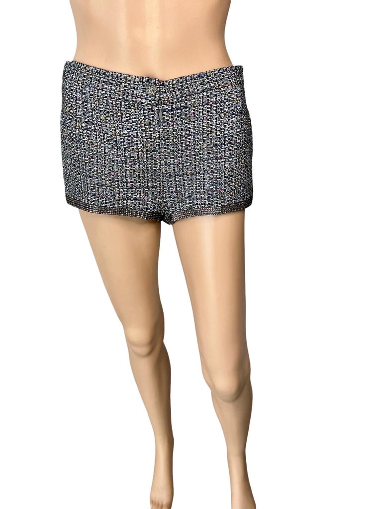 Chanel S/S 2011 Runway CC Logo Crystal Embellished Mini Shorts For Sale ...