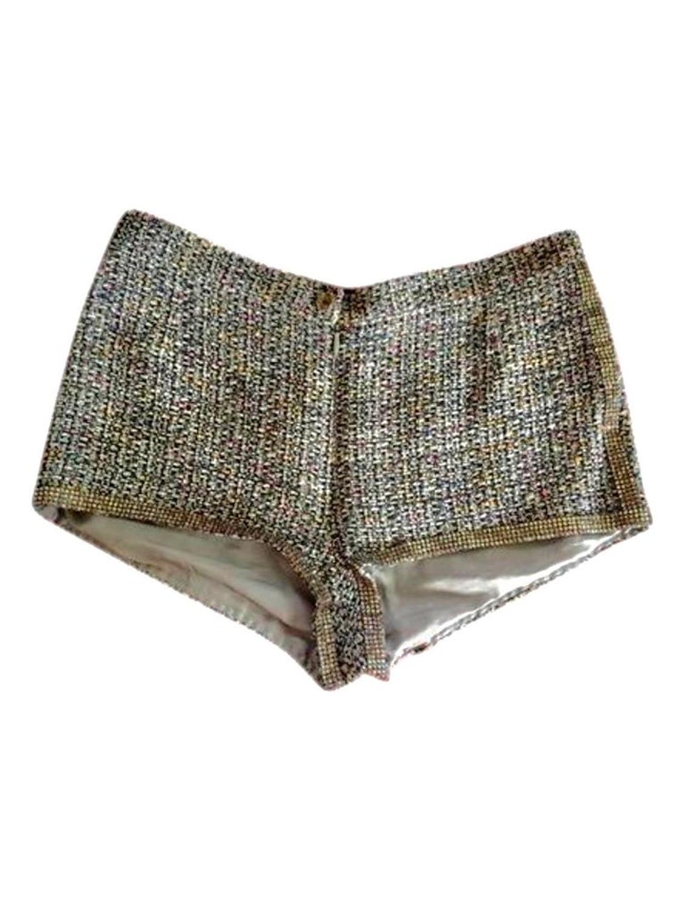 Chanel S/S 2011 Runway CC Logo Crystal Embellished Mini Shorts For Sale ...