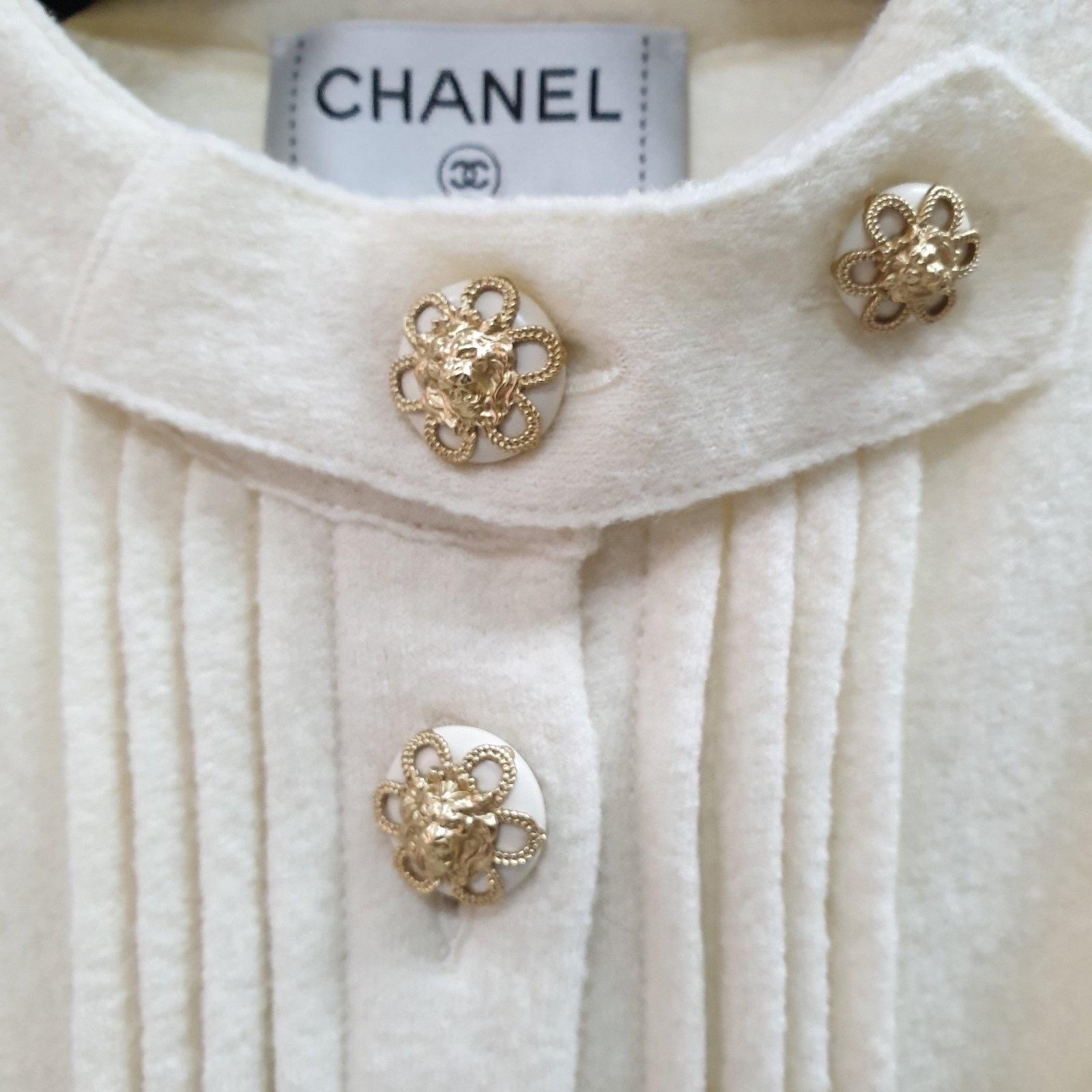 Chanel Salzburg Ivory Tunic Blouse Top at 1stDibs